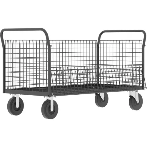 Valley Craft® 4-Sided Platform Cage Cart, 60"L x 30"W, 1600 lb ...