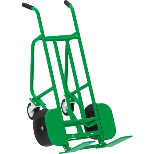 Valley Craft® 4 Wheel Pallet Hand Truck with Rear Rubber Swivel Wheels ...