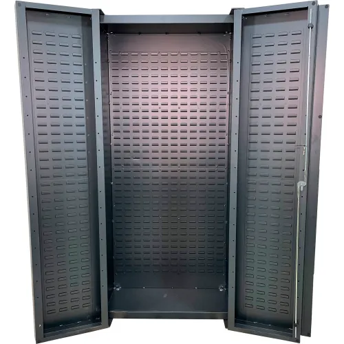 Valley Craft® Deep Door Storage Bin Cabinet, Fully Louvered, All-Welded ...
