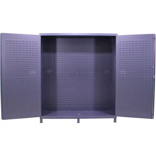Valley Craft Flush Door Storage Bin Cabinet, Fully Louvered, All-Welded ...