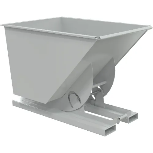 Vestil™ Medium Duty No Bump & Dump Hopper, Steel, 1 Cu. Yd., 4000 lb ...