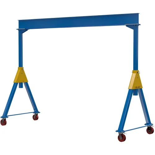 Vestil Fixed Steel Knock Down Gantry Crane w/ Ductile Steel Casters, 15 ...