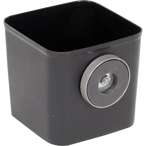 Forklift Magnetic Storage Bin 6-3/4" x 6-1/8 " x 5-3/4", Plastic, Black