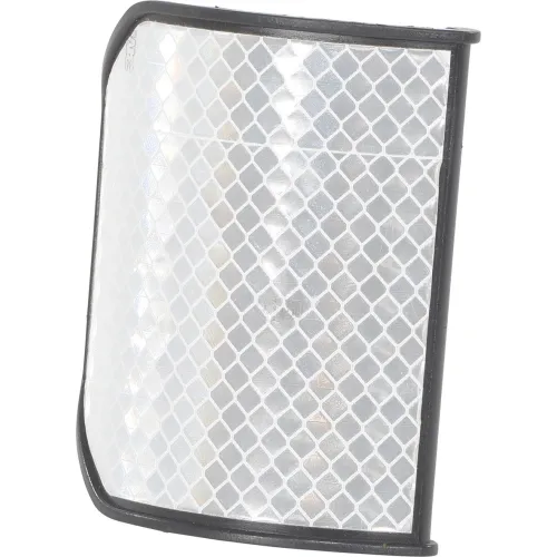 Vestil Curved Reflector for Guard Rail w/ Reflective Tape, White