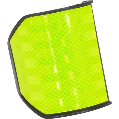 Vestil Curved Reflector for Guard Rail w/ Reflective Tape, Yellow
