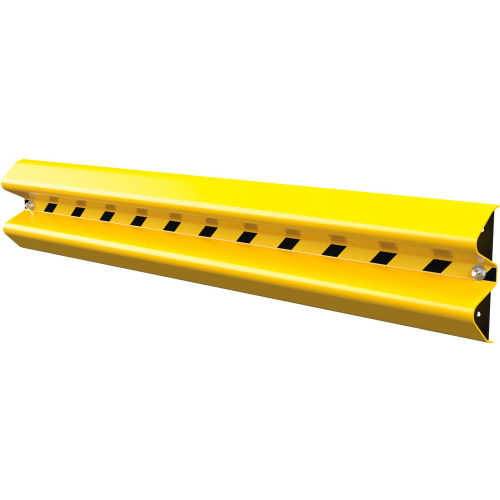 Vestil Wall Mount Guard Rail 3' L, Powder Coated Yellow Steel