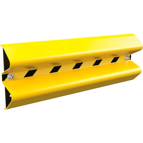 Vestil Wall Mount Guard Rail 3' L, Powder Coated Yellow Steel