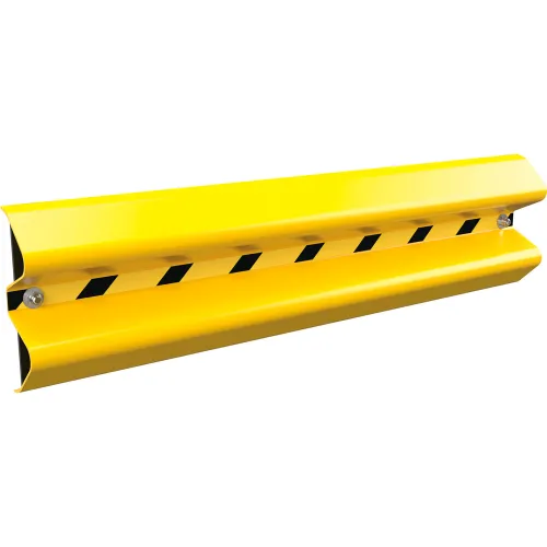 Vestil Wall Mount Guard Rail 4' L, Powder Coated Yellow Steel