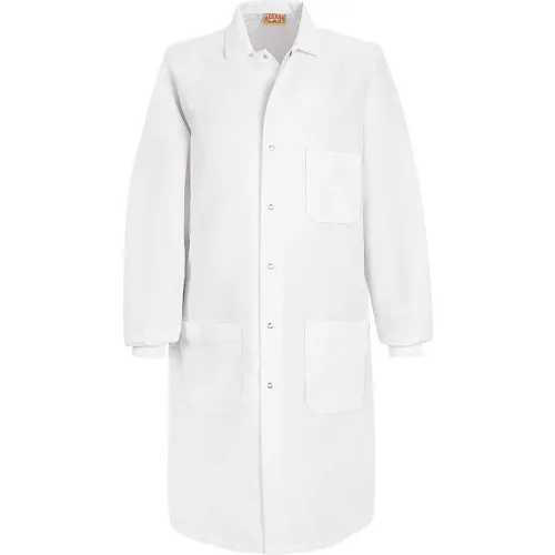 Red Kap® Unisex Specialized Cuffed Lab Coat W/Outside Pocket, White ...