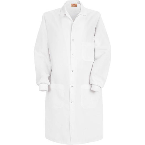 Red Kap® Unisex Specialized Cuffed White Lab Coat With Inside Pocket