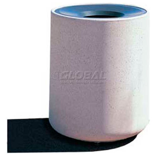 Concrete Waste Receptacle W/Gray Aluminum Funnel Top - 26" Dia x 33 ...