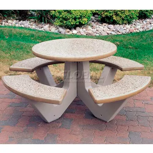 Round concrete outdoor table store