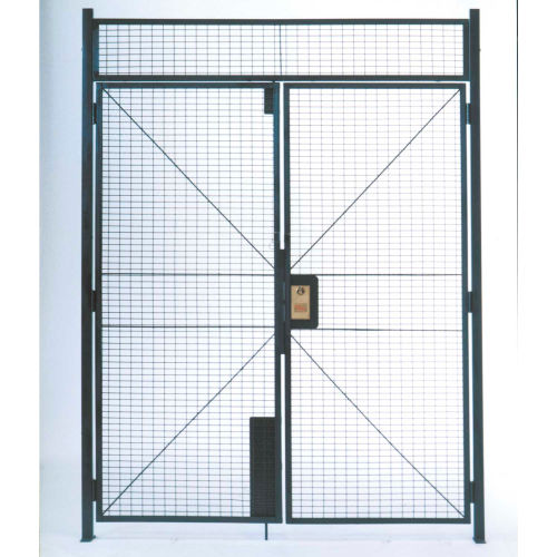 WireCrafters® 840 Style, Woven Wire Double Hinged Door, 6'W x 7'H, 12 ...