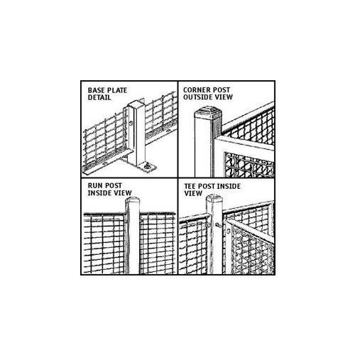 WireCrafters® RapidWire#8482; Corner Post, 8' 5-1/4"H