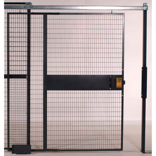 WireCrafters® 840 Style, Woven Wire Slide Door, 5'W x 8'H, 8' 5-1/4 ...