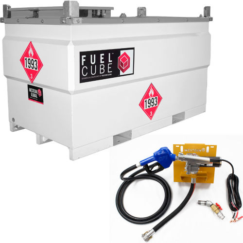 Western Global 528 Gallon FuelCube Gasoline Stationary Fuel Storage ...