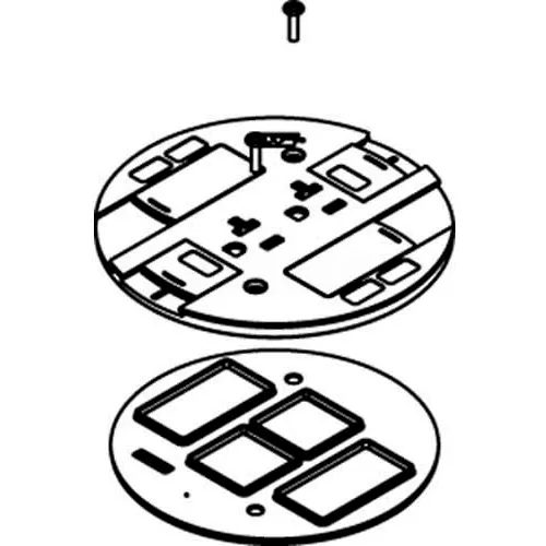 Wiremold RC3SHTCBS Poke-Thru Non-Metallic Slide Holder Assembly, Brass ...