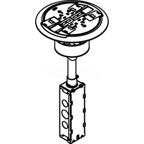 Wiremold RC4ATCGY Poke-Thru Flange & Slide Holder, Gray