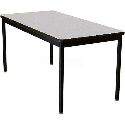 WB Mfg 30" x 72" Lobo Heavy Duty Table w/ Fixed Legs - Gray Nebula
