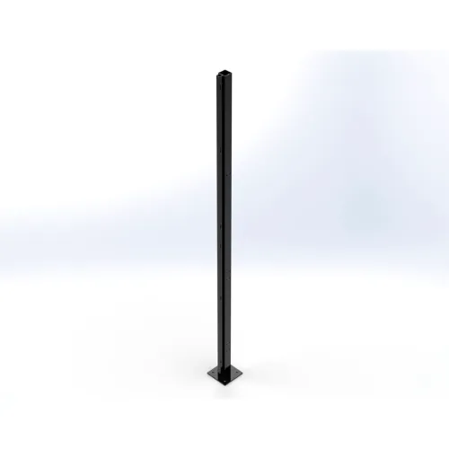 Husky Rack & Wire™ Welded Wire Security Partition 3-Way Post, 8'H, Black