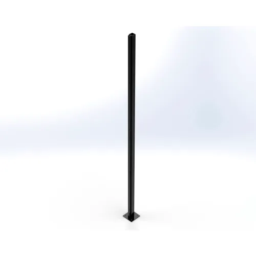 Husky Rack & Wire™ Welded Wire Security Partition 3-Way Post, 10'H, Black