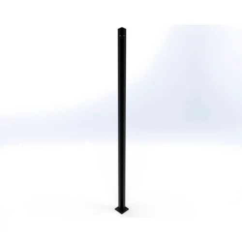 Husky Rack & Wire™ Welded Wire Security Partition Corner Post, 8'H, Black