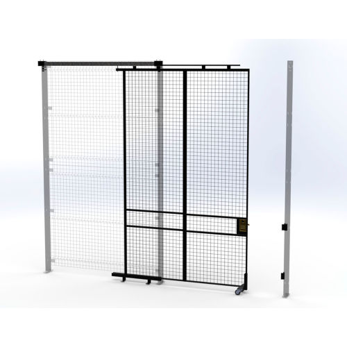 Husky Rack & Wire™ Welded Wire Security Partition Tunnel Slide Door, 6 ...