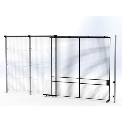 Husky Rack & Wire™ Welded Wire Security Partition Tunnel Slide Door, 10 ...
