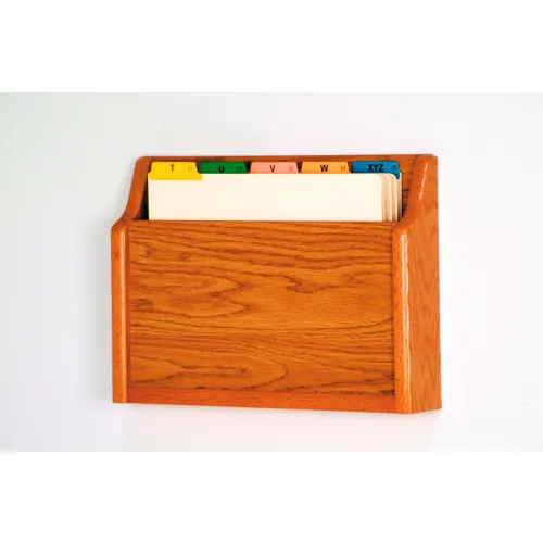 Single Pocket Chart Holder - Medium Oak