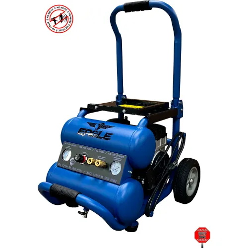 Eagle™ Portable Air Compressor w/ Wheels, 2 HP, 5 Gallon Capacity, Side ...