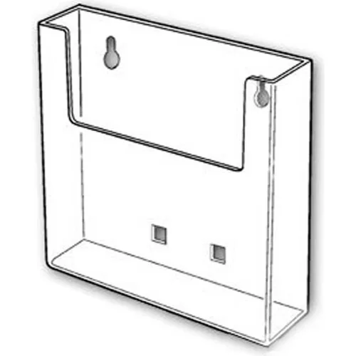 Wall-Mount Literature Holder, Acrylic, 6"W X 1-1/4"D X 6-1/2"H
