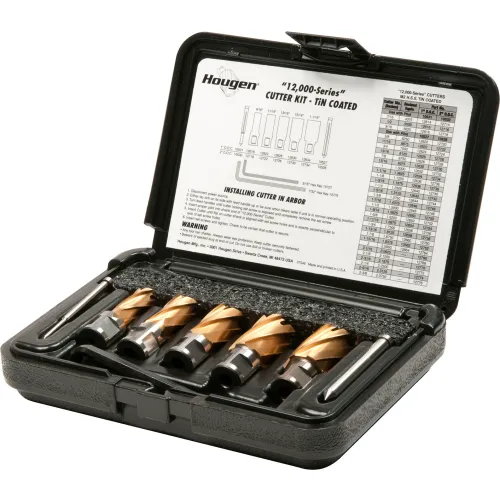Hougen® 12,000-Series TiN Coated Annular Cutter Kit, 11/16, 1-1/16" Dia ...