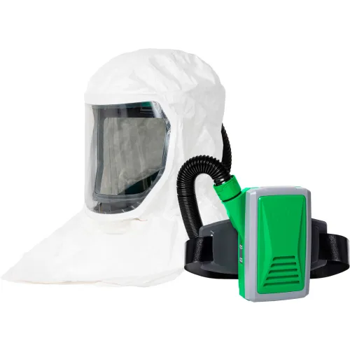 RPB T-Link, T-Link Hard Hat Assembly, Tychem 4000 Hood, HX5 PAPR