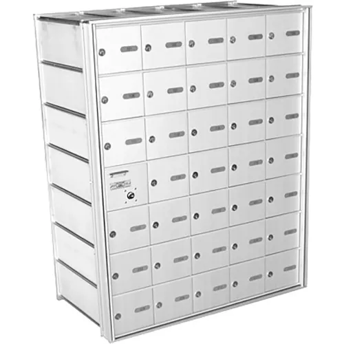 CMC™ 6-Tier 18-Door Mailbox, Front Load, INT., Recessed Mount, 19-11/16"W x 17"D x 33-3/16"H