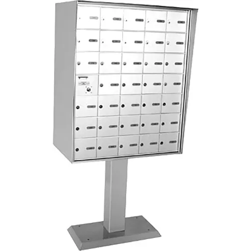 CMC™ 4-Tier 8-Door Mailbox, Front Load, Interior, Pedestal Mount, 13-3/ ...