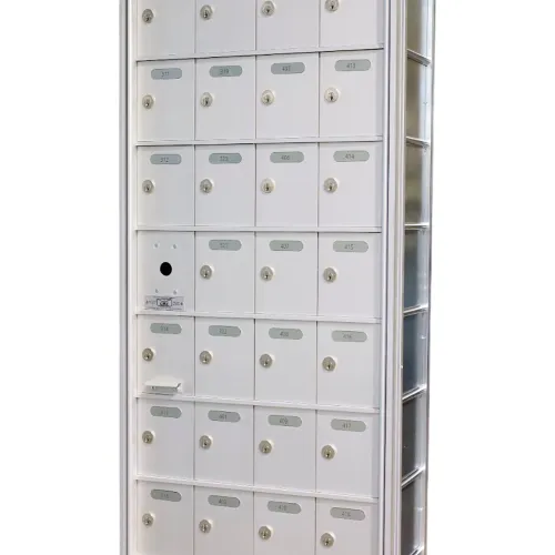 CMC™ 8-Tier 16-Door Locker, Front Load, Interior, Recessed Mount, 9-11/ ...