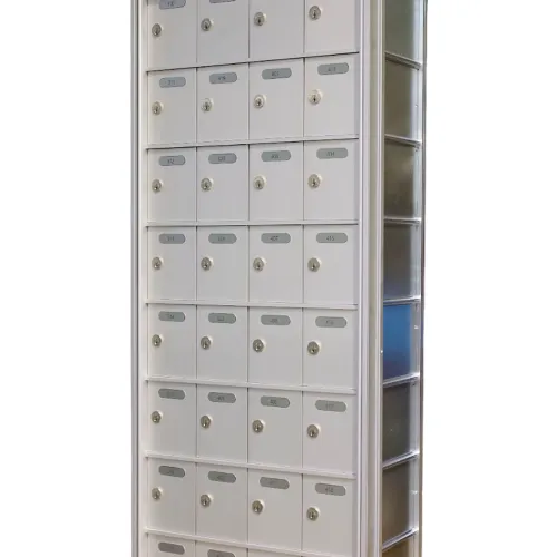 CMC™ 4-Tier 16-Door Locker, Rear Load, INT., Recessed Mount, 17-15/16"W ...