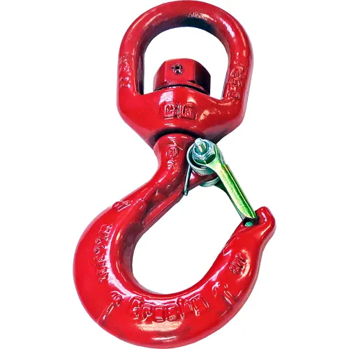 Crosby L-322CN Carbon Hook Swivel w/Latch, 10T WLL