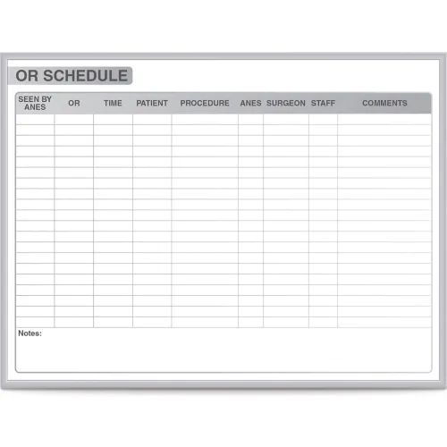 Ghent Operating Room Graphic Whiteboard - Dry Erase Surface - 3' x 4 ...