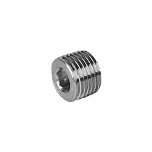 Hex Socket Head Plug 150# Black Steel - 1/8'' - Pkg Qty 100