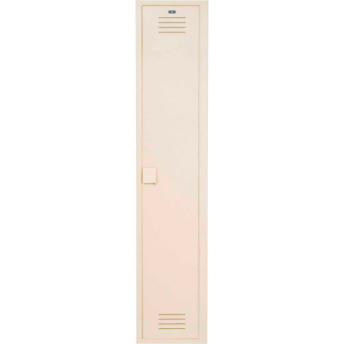 Bradley 1-Tier 1 Door Lenox Plastic Locker, 12"W x 15"D x 60"H, Beige ...