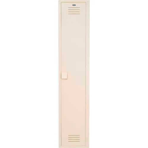 Bradley® 1-Tier 1 Door Lenox Plastic Locker, 12"W x 15"D x 60"H, Beige ...