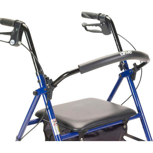 Drive Medical R800BL Steel Rollator with 6" Casters, Blue